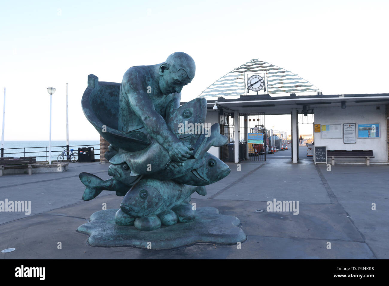 A 300cm high bronze statue 'Embracing the Sea', by sculptor John Buck ...