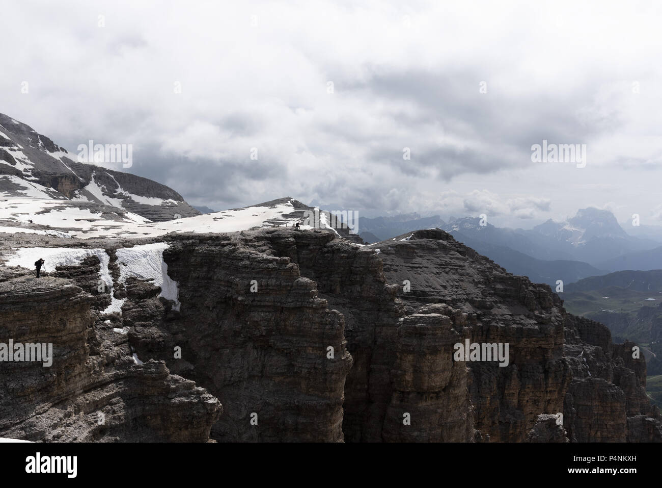 View of Dolomites from Sass Pordoi Terrace Stock Photo - Alamy