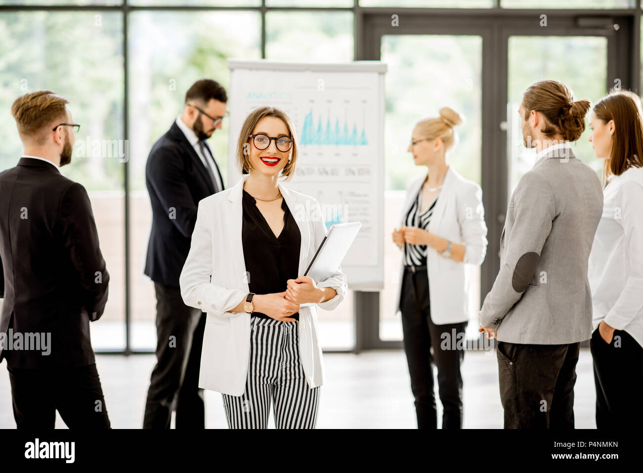 Business woman at the conference Stock Photo - Alamy