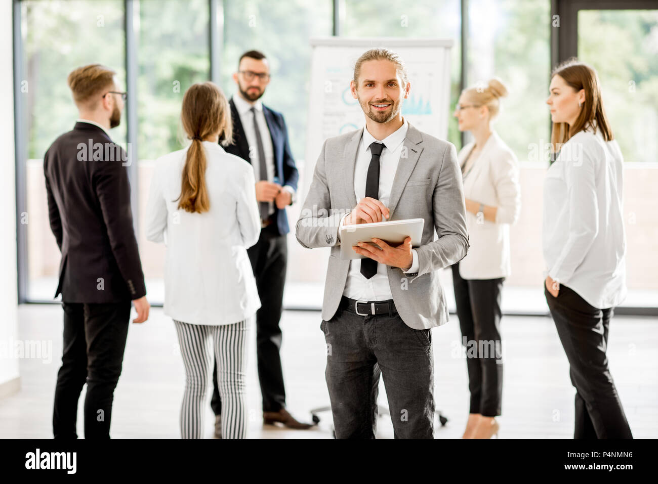 Business man at the conference Stock Photo - Alamy
