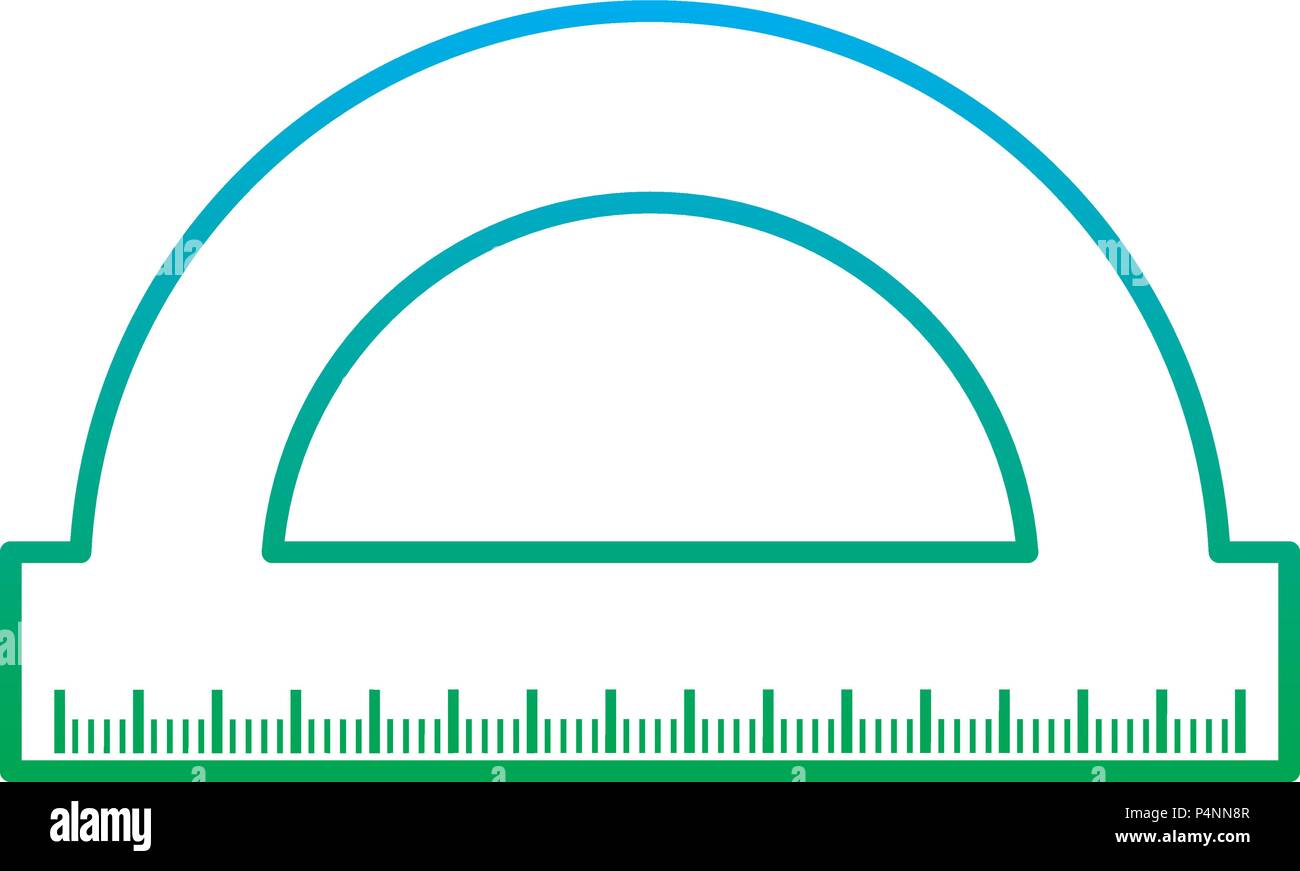 degraded line protractor education design school tool vector ...