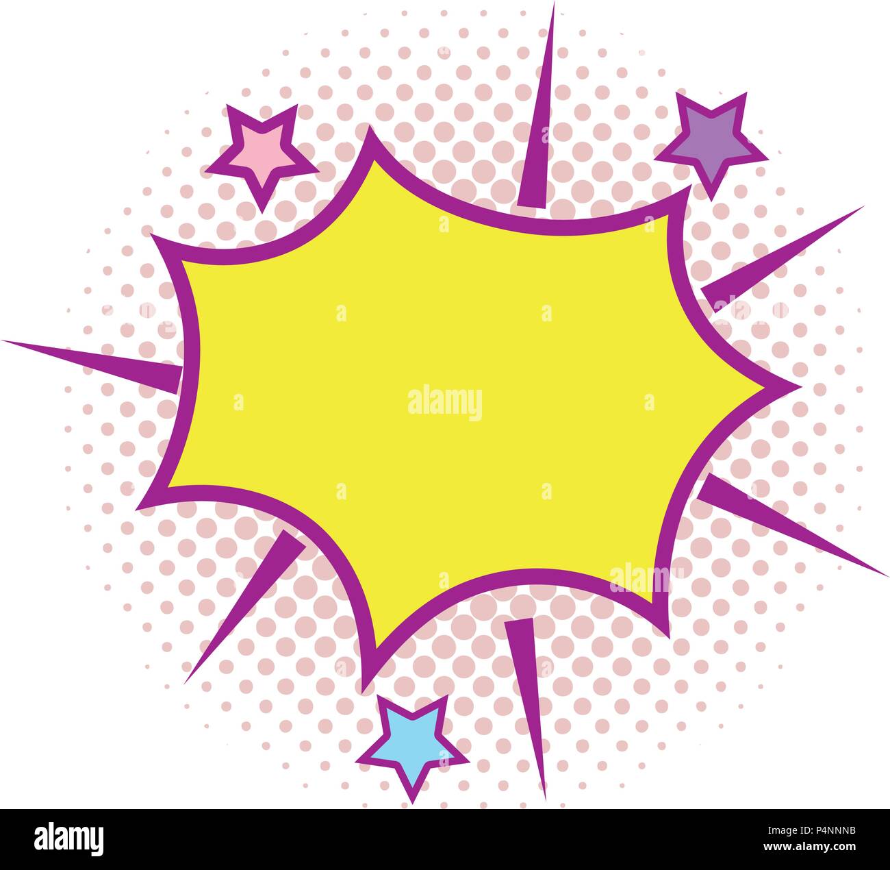 pop art chat style with stars vector illustration Stock Vector Image ...