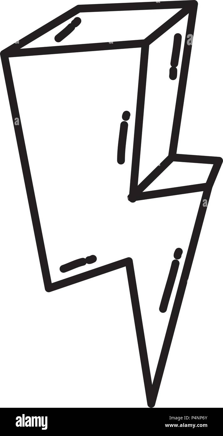 line nature electric thunder danger weather vector illustration Stock ...