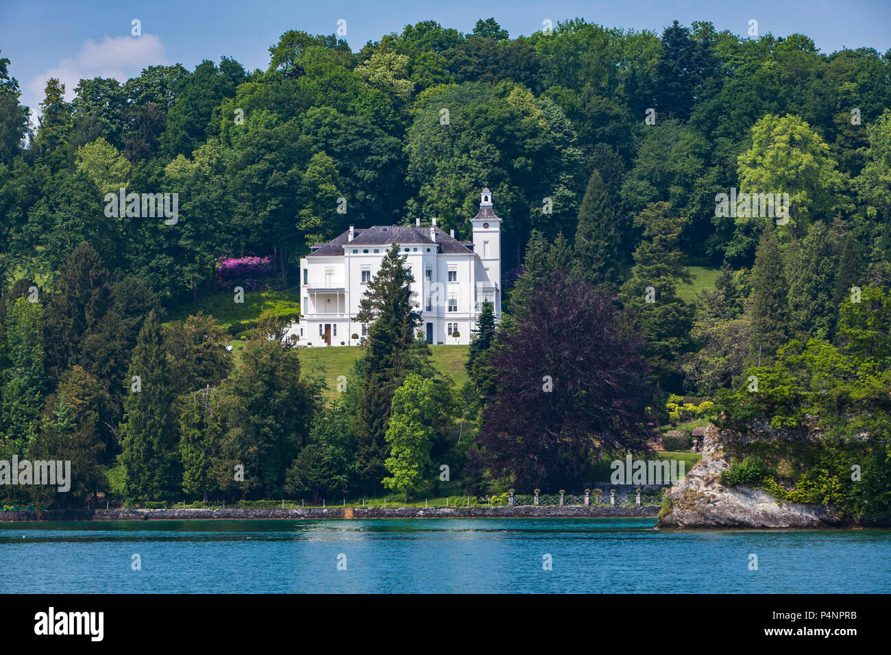 View at Town Hertenstein on Lucerne lake, Switzerland Stock Photo - Alamy