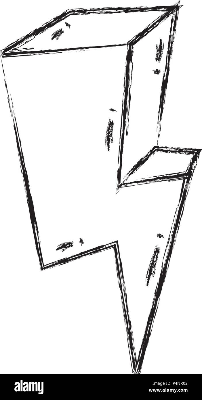 grunge nature electric thunder danger weather vector illustration Stock ...