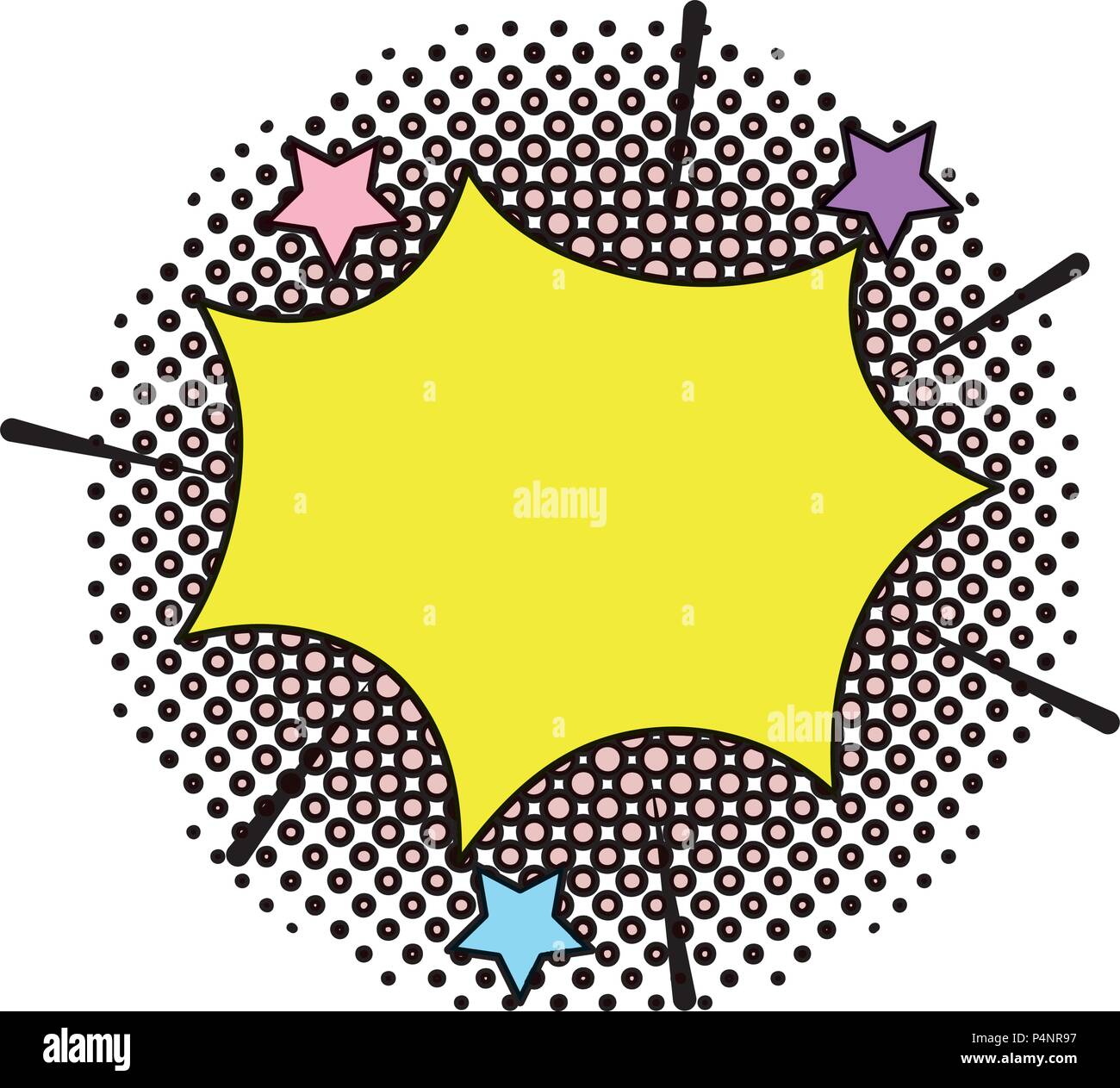 color pop art chat style with stars vector illustration Stock Vector ...