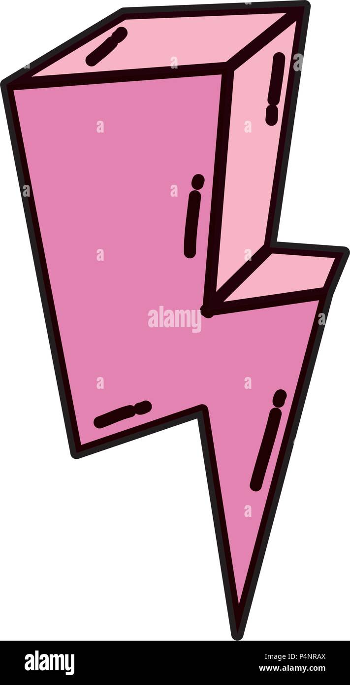 color nature electric thunder danger weather vector illustration Stock ...