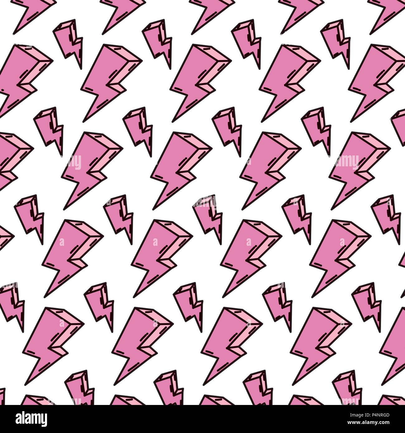 color cute thunder ray weather background vector illustration Stock ...