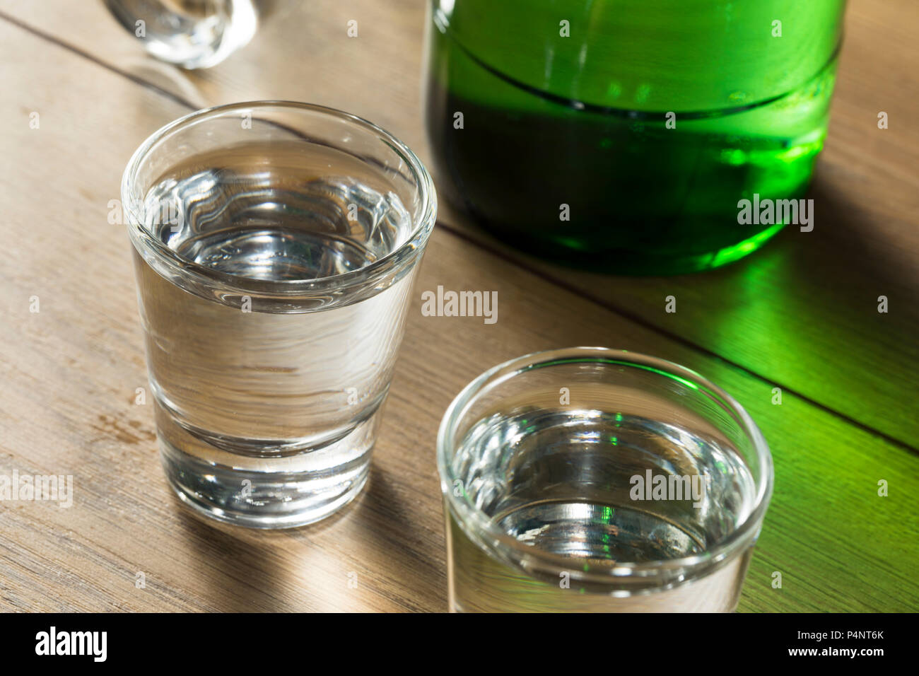 Alcoholic Clear Distilled Korean Soju in a Shot Glass Stock Photo - Alamy