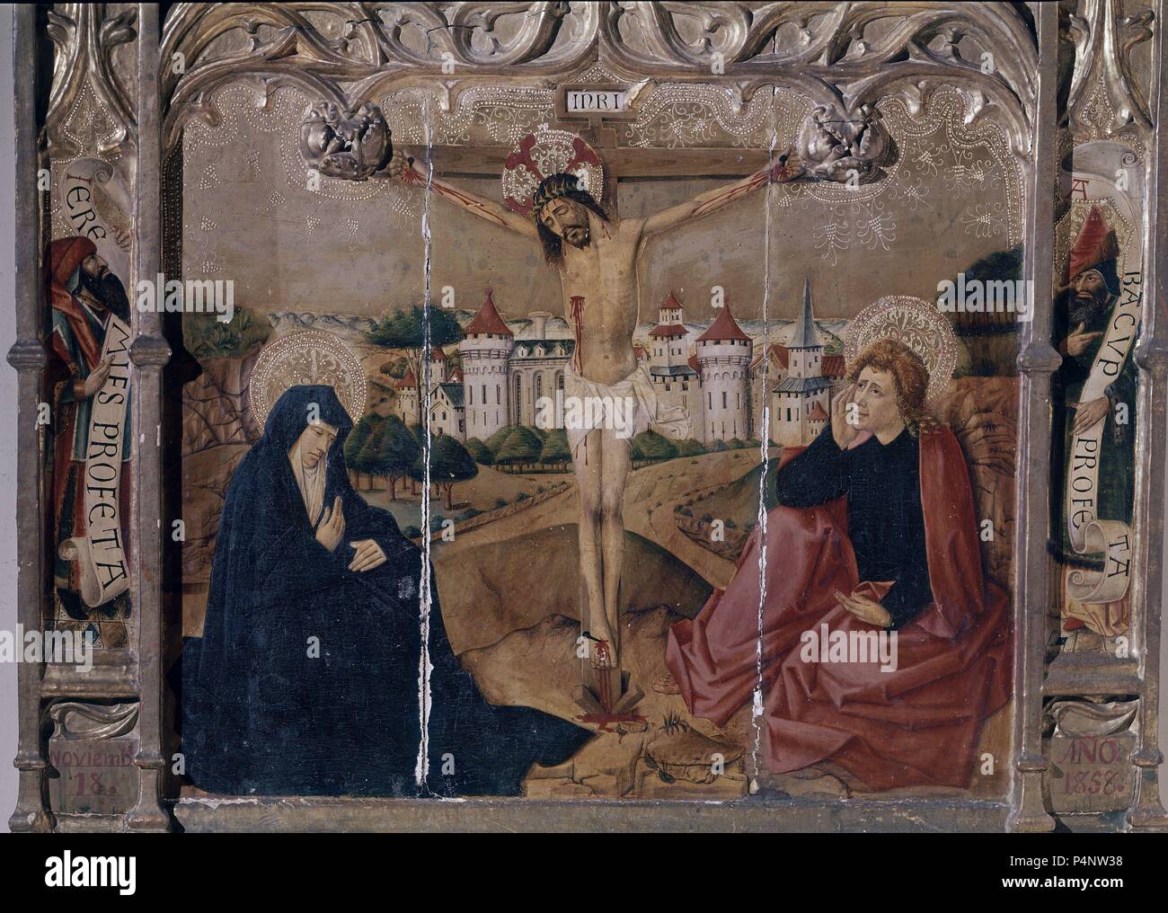 REMATE RETABLO-CRISTO EN EL CALVARIO. Author: Maestro de Segorbe (15th ...