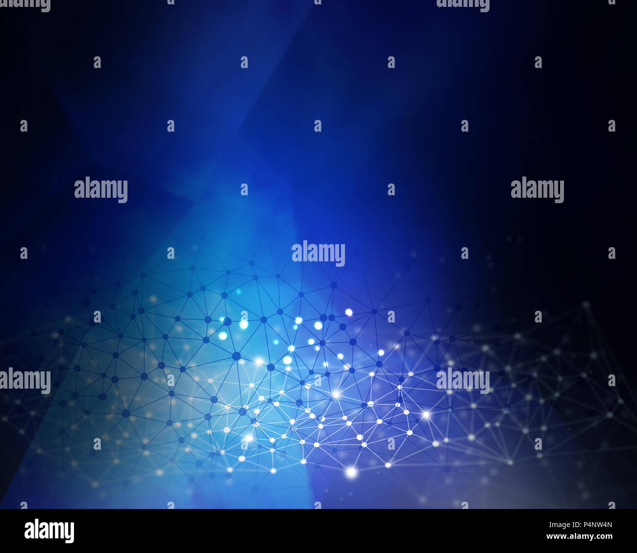 Digital low poly abstract background with connecting lines and dots ...