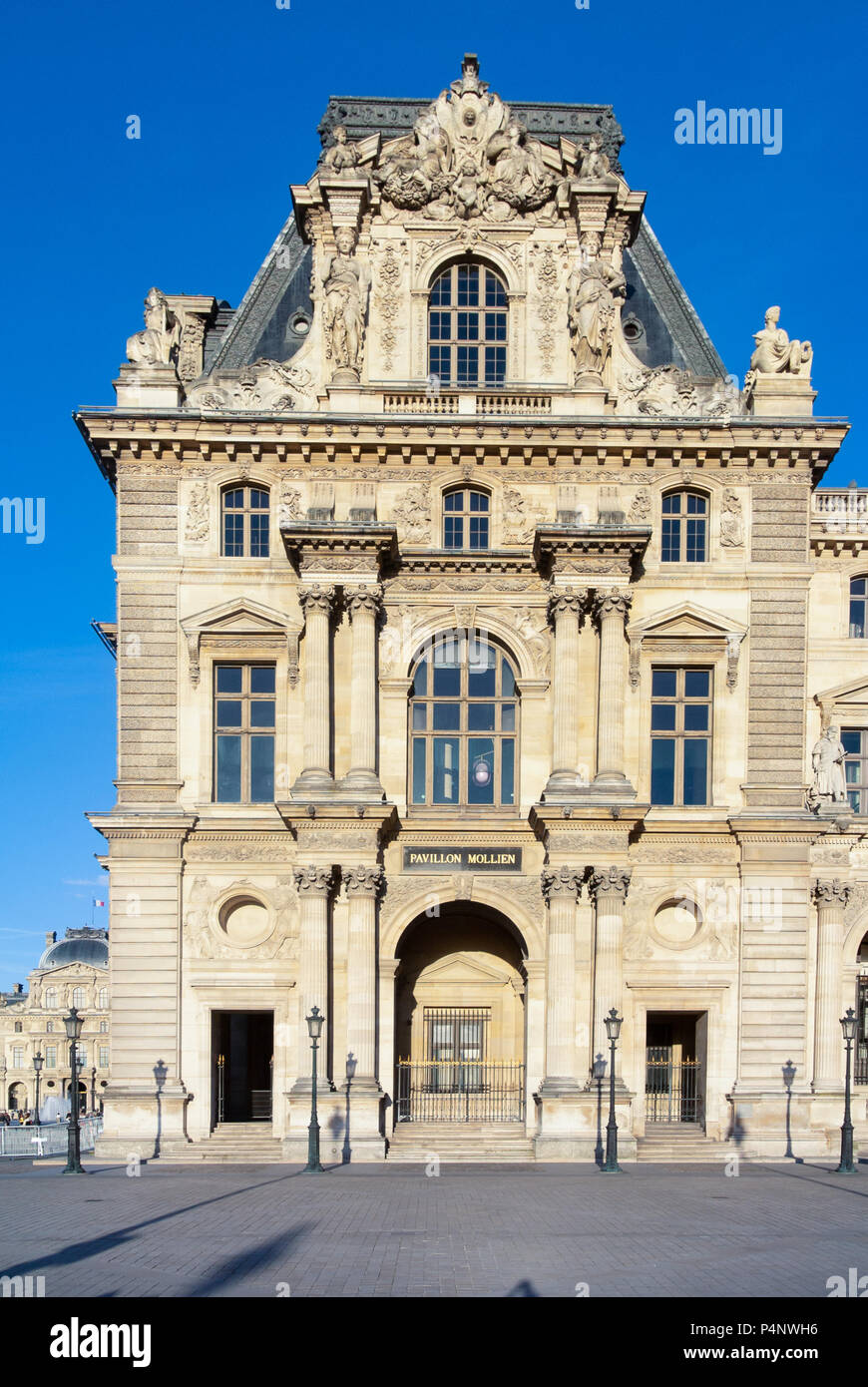 Pavillon Mollien of the Louvre museum, Paris, IDF, France Stock Photo ...