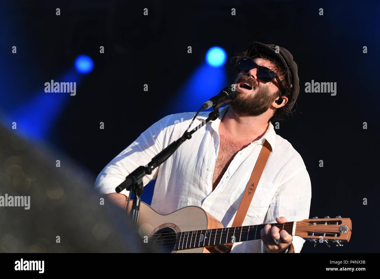 22 June 2018, Germany, Neuhause ob Eck: Australian singer Angus Stone ...