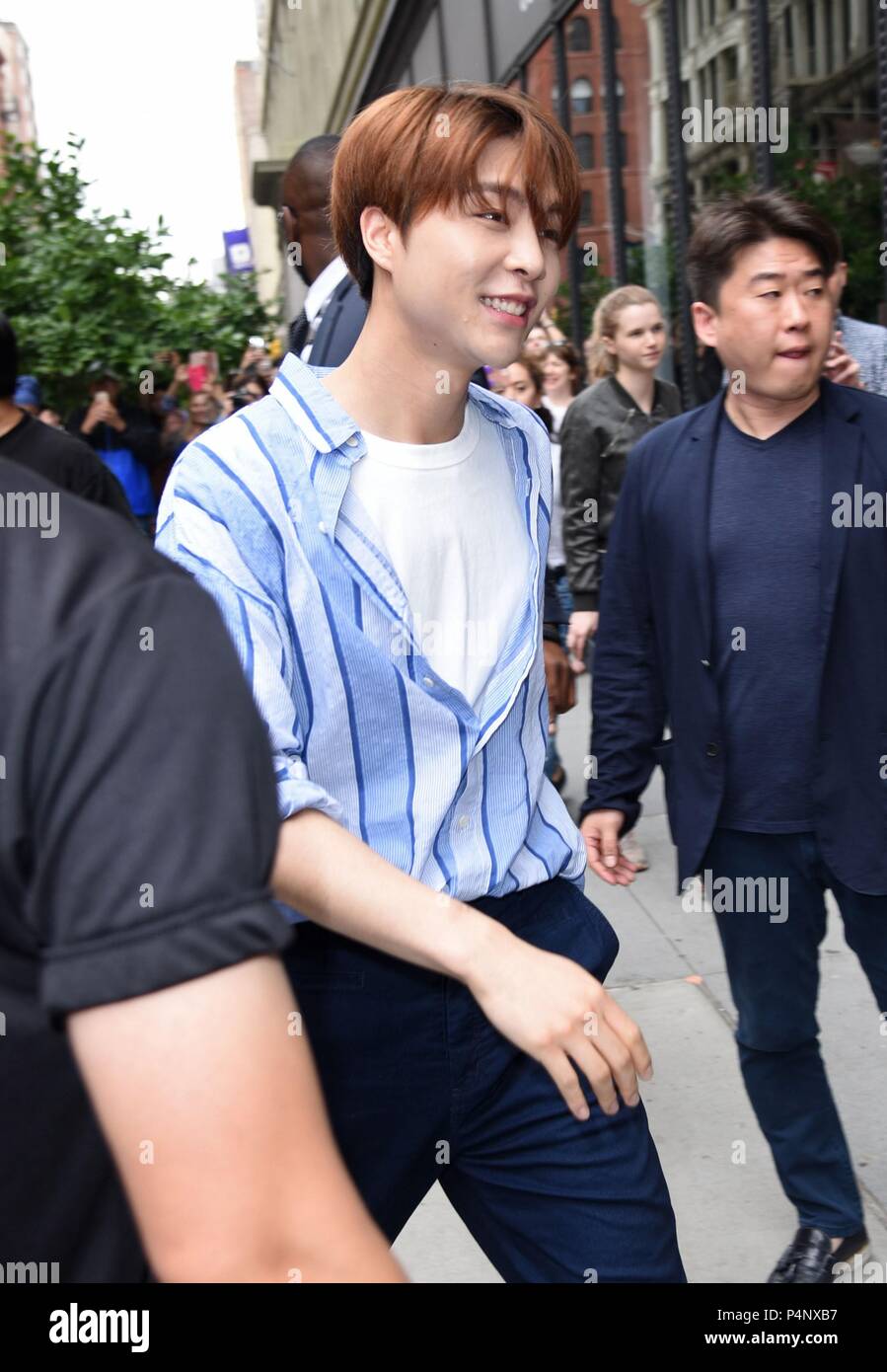 New York, NY, USA. 22nd June, 2018. NCT 127, Johnny, seen at BUILD ...