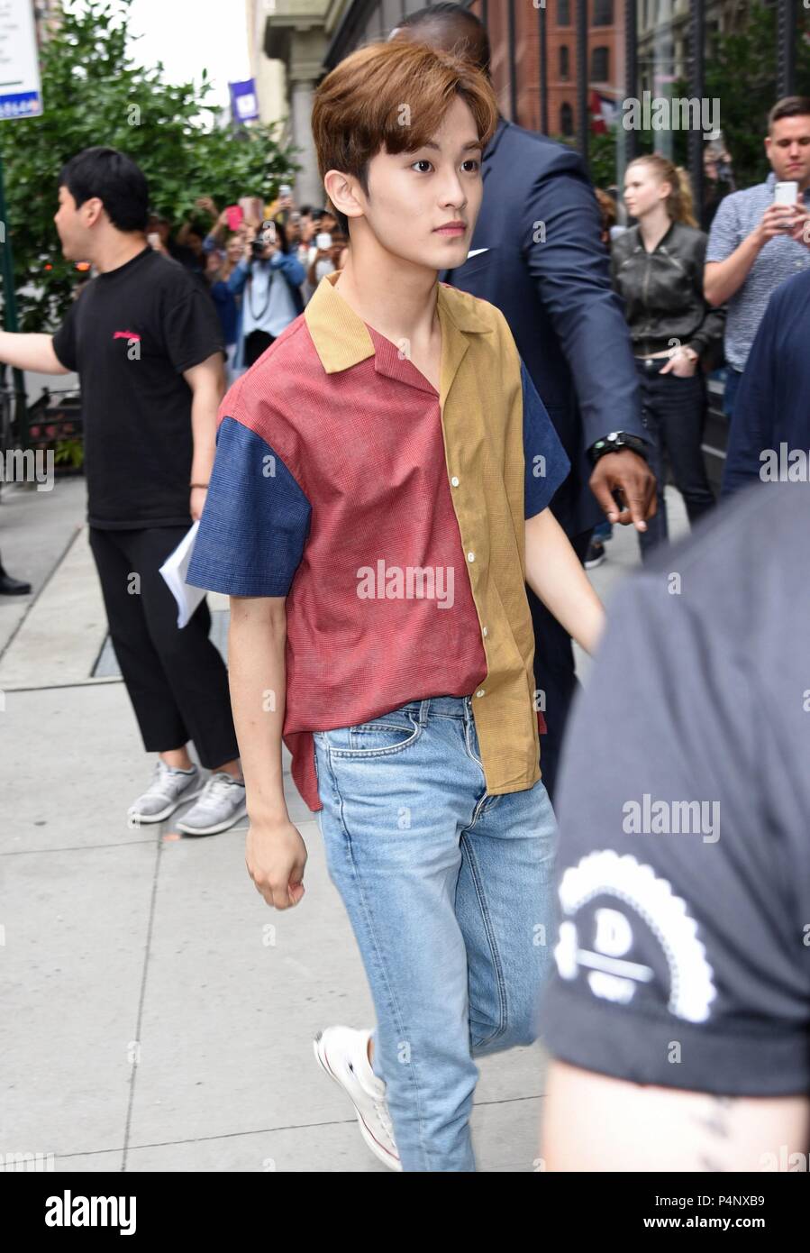 New York, NY, USA. 22nd June, 2018. NCT 127, Mark, seen at BUILD Series ...
