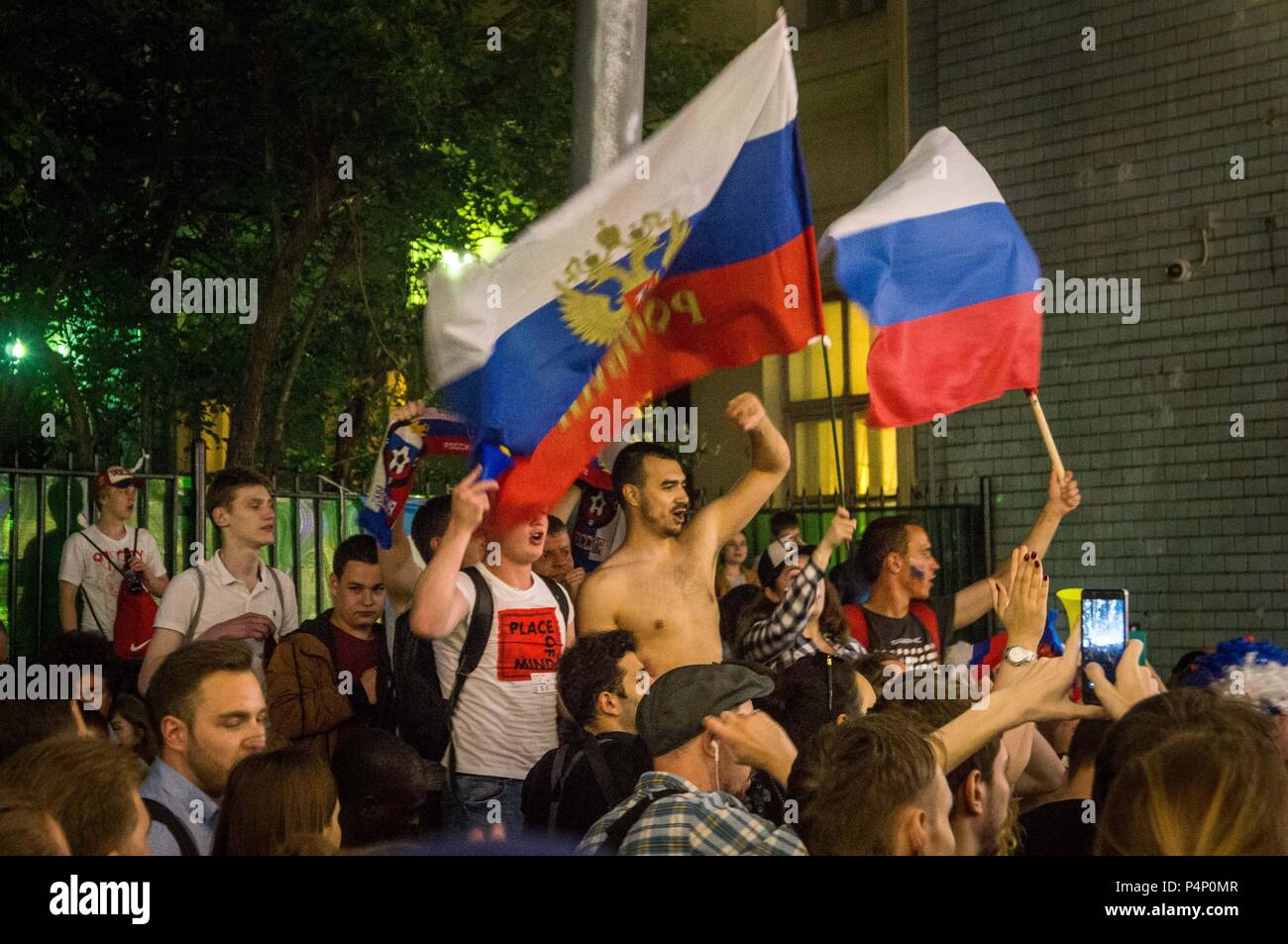 Russian football fans hi-res stock photography and images - Alamy