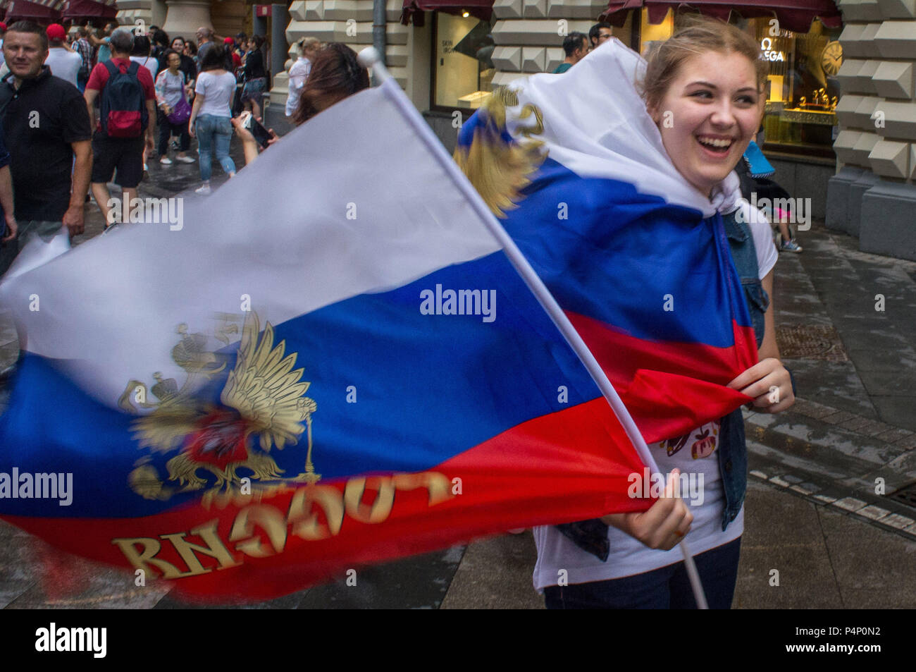 Russian football fans hi-res stock photography and images - Alamy