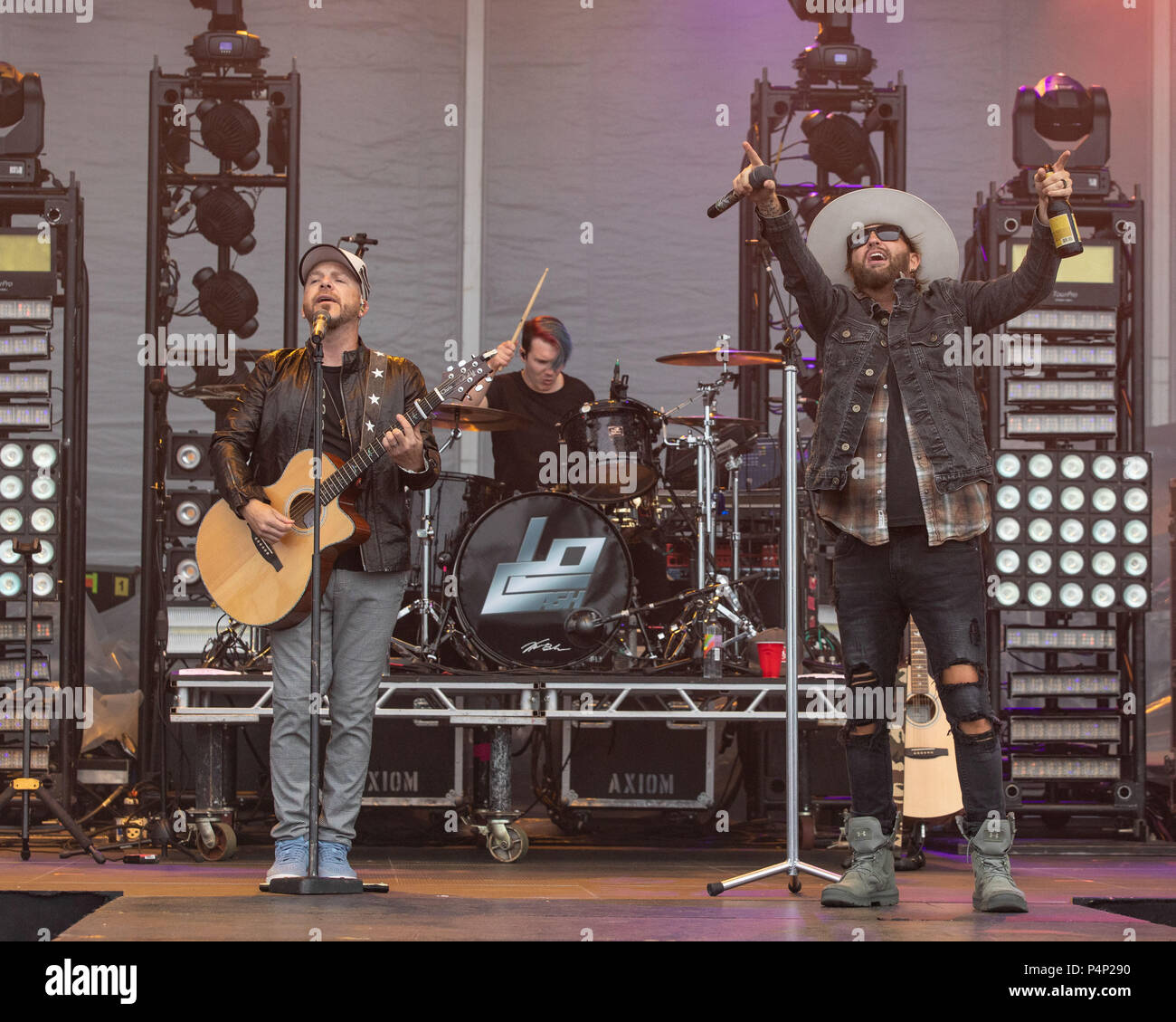 Chicago, Illinois, USA. 22nd June, 2018. CHRIS LUCAS and PRESTON BRUST of LoCash during Country ...