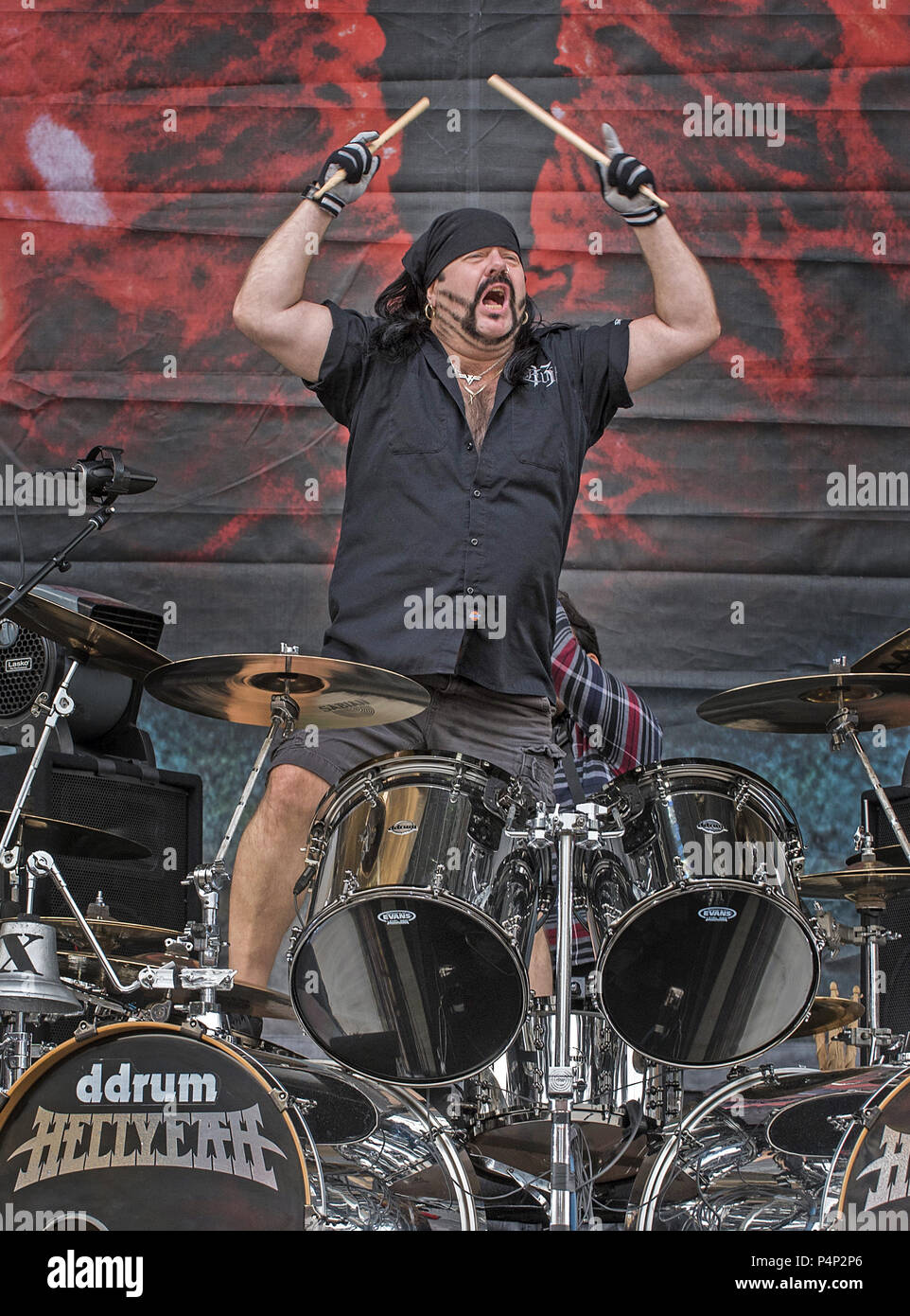 Ohio, USA. 22nd June 2018. Drummer and Co-founder of the heavy metal ...