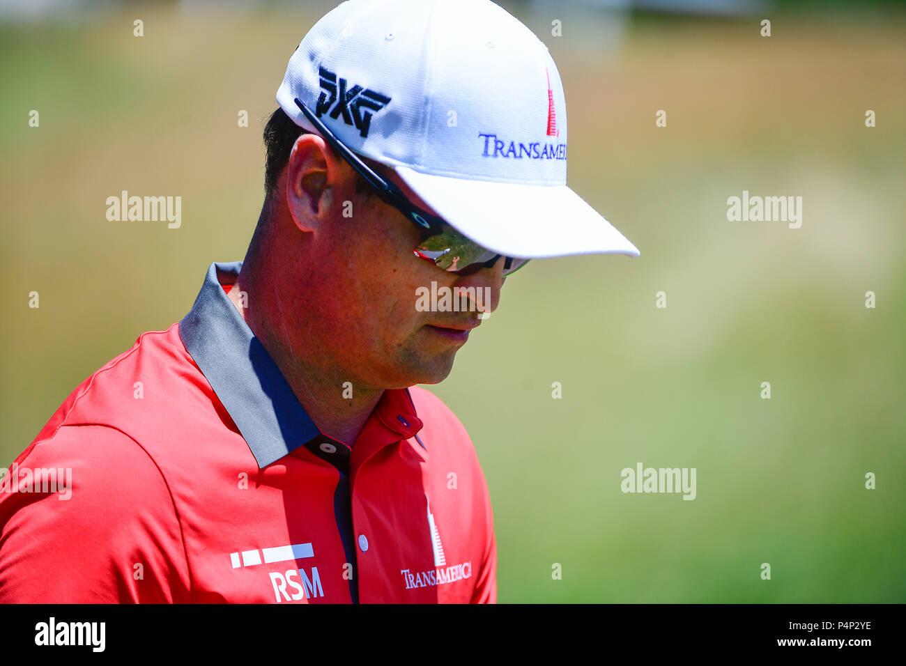 June 21, 2018: Zach Johnson of the United States walks down the 10th ...