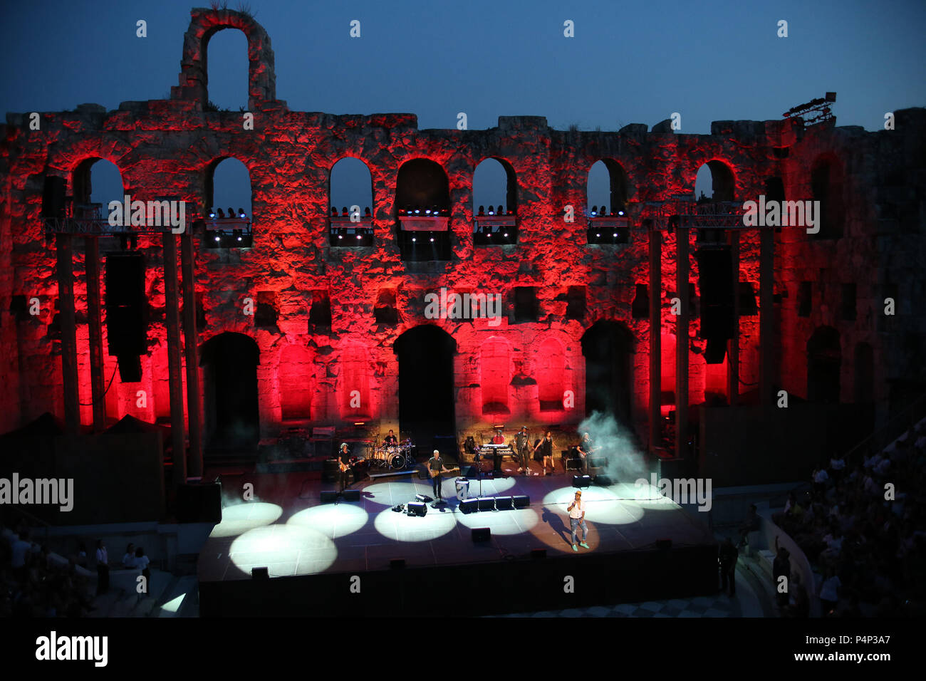 Athens, Greece. 22nd June, 2018. British singer Sting performs during ...