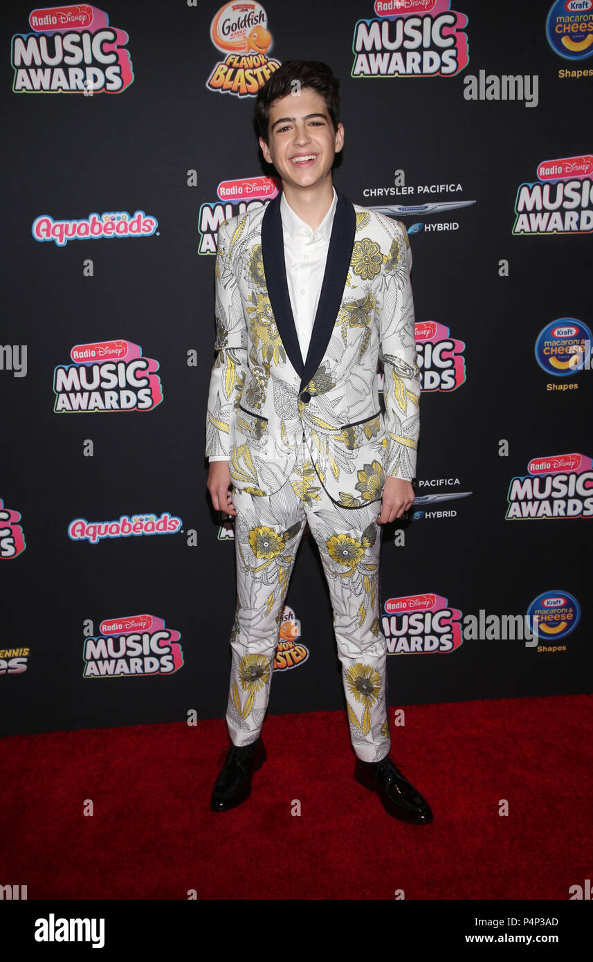 HOLLYWOOD, CA - JUNE 22: Joshua Rush, at the 2018 Radio Disney Music ...