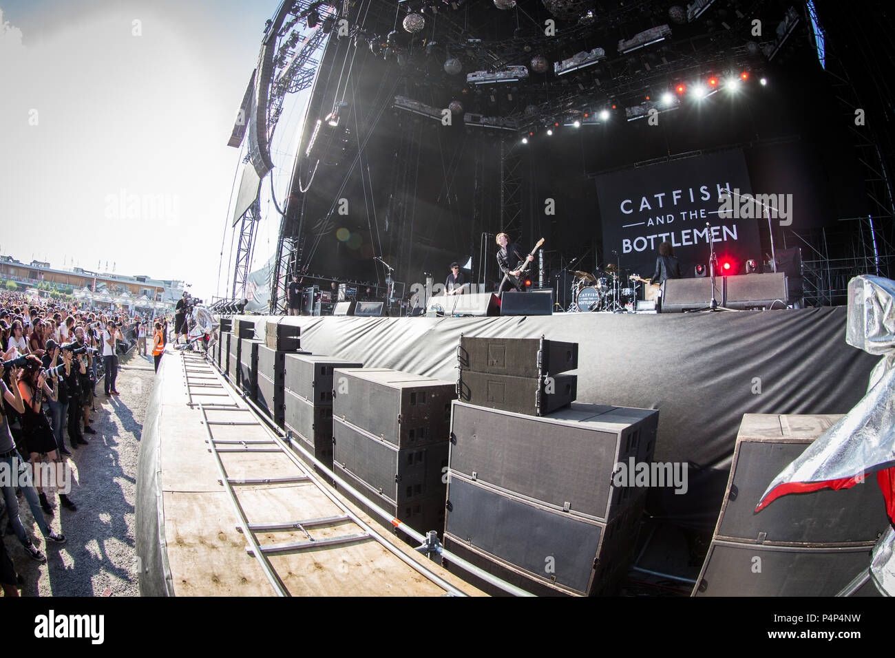 Milan Italy. 22 June 2018. The Welsh rock band CATFISH AND THE ...
