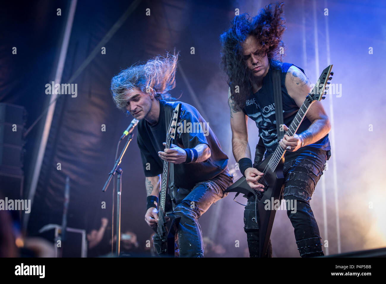 Denmark, Copenhagen. June 22nd 2018. The German thrash metal band ...
