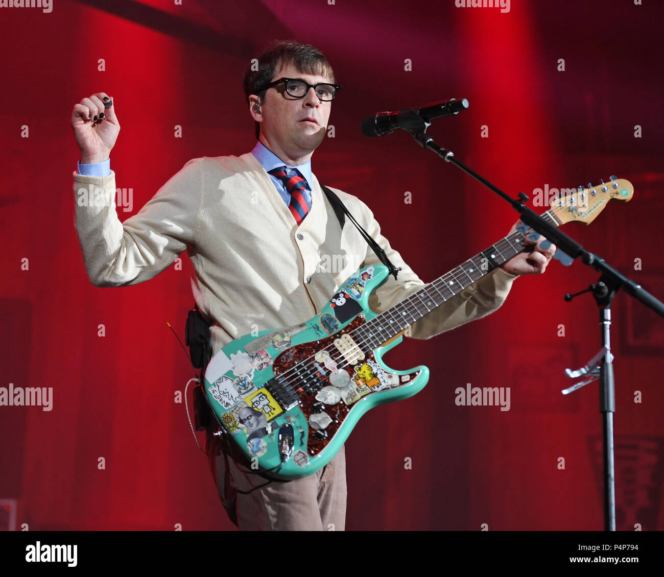 West Palm Beach, FL, USA. 22nd June, 2018. Weezer performs at The Coral ...