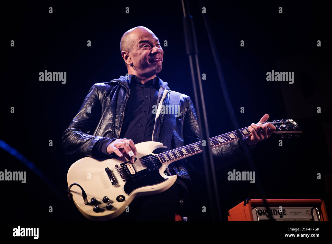 Denmark, Copenhagen - June 23, 2018. The Canadian rock band Danko Jones ...