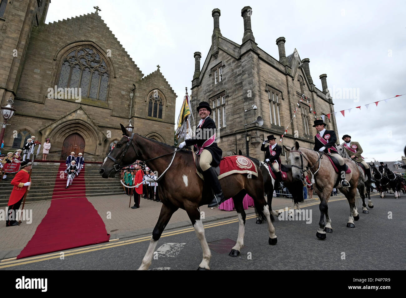 Scotland, UK. 23 June 2018. Peebles Beltane - Red Letter Day, Peebles ...