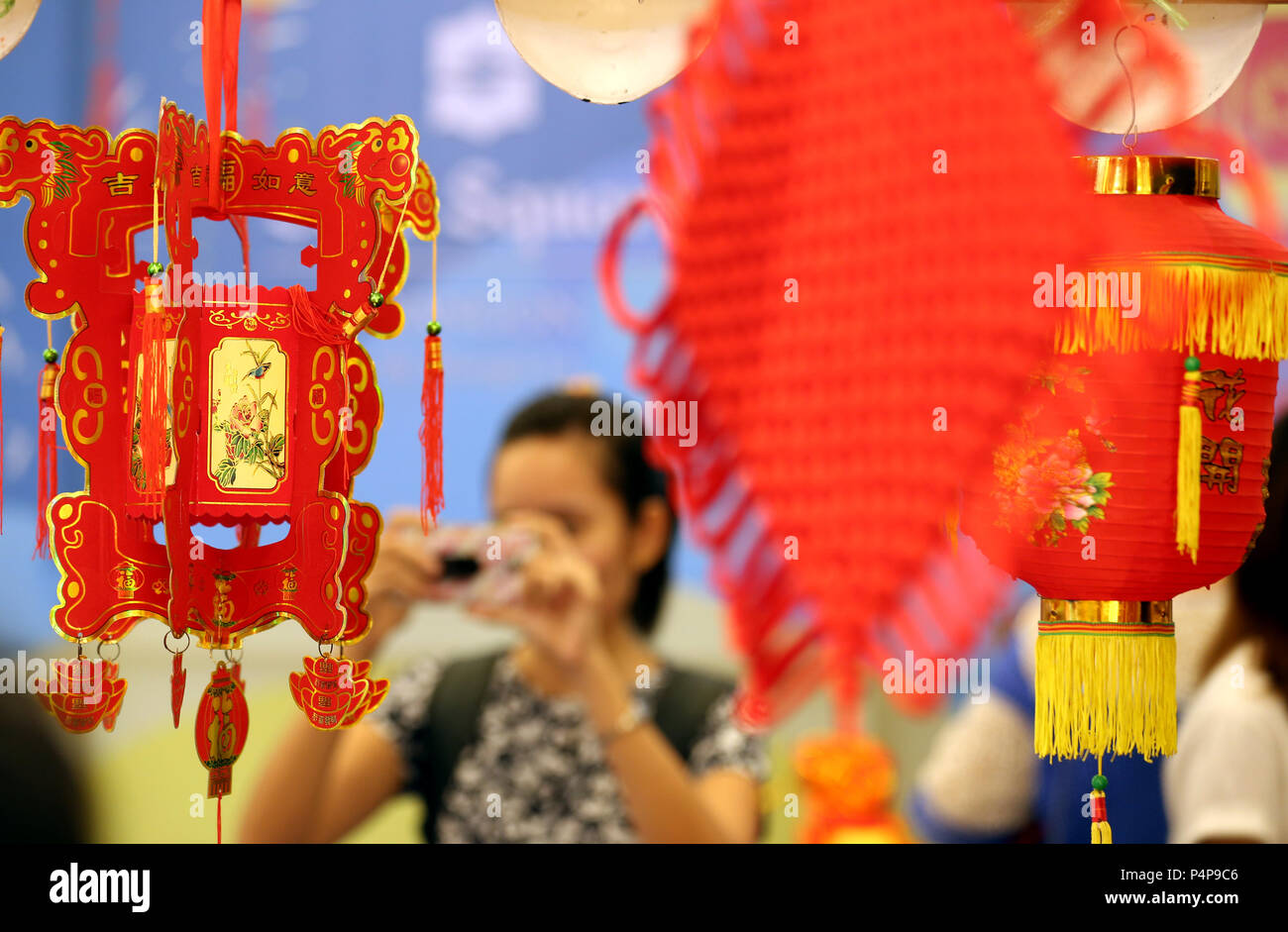 Yangon, Chinese traditional dress photo-op and Tea art display and ...