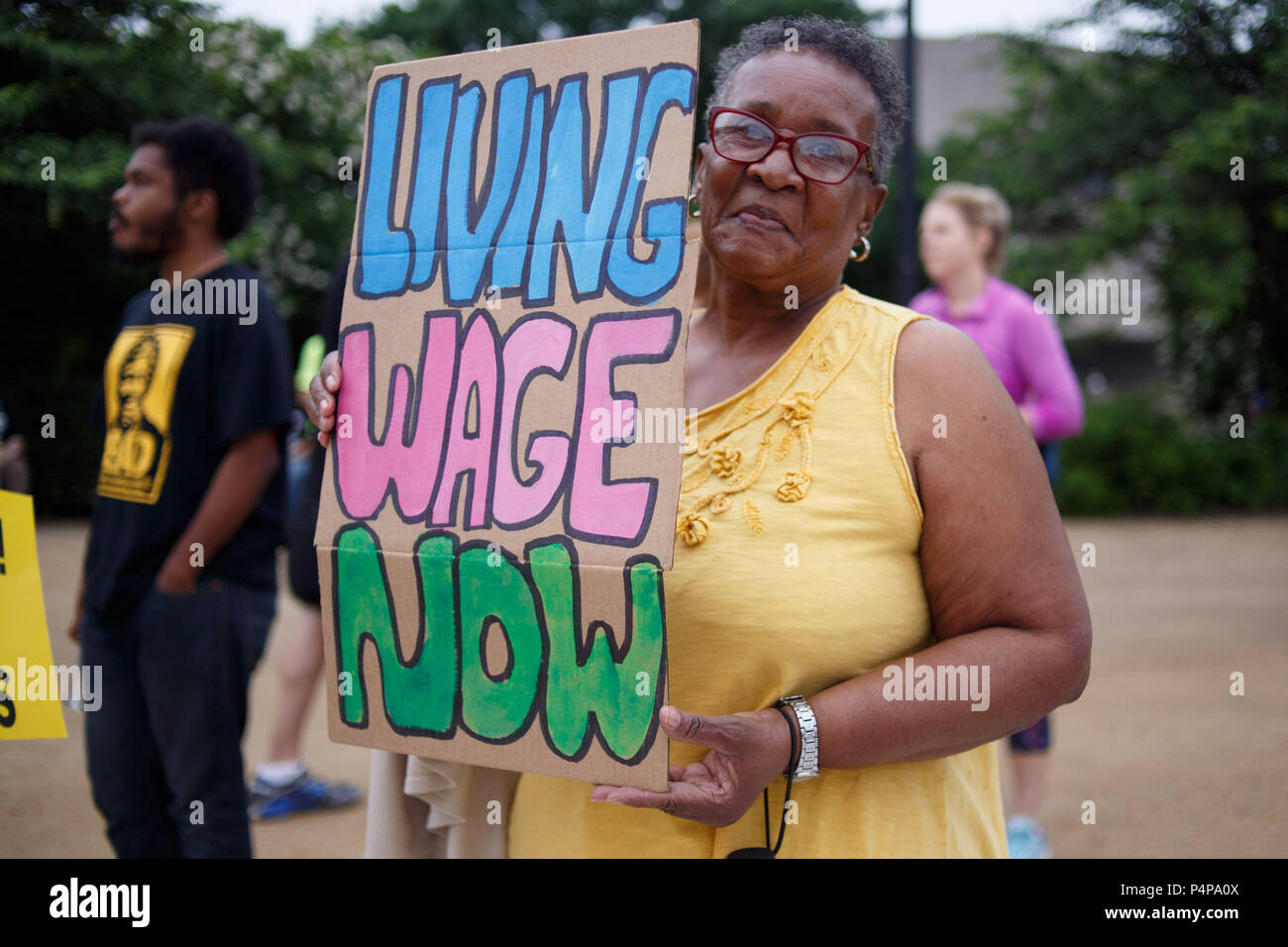 Washington, DC, USA. 23rd June, 2018. Attendees gather at the Stand ...