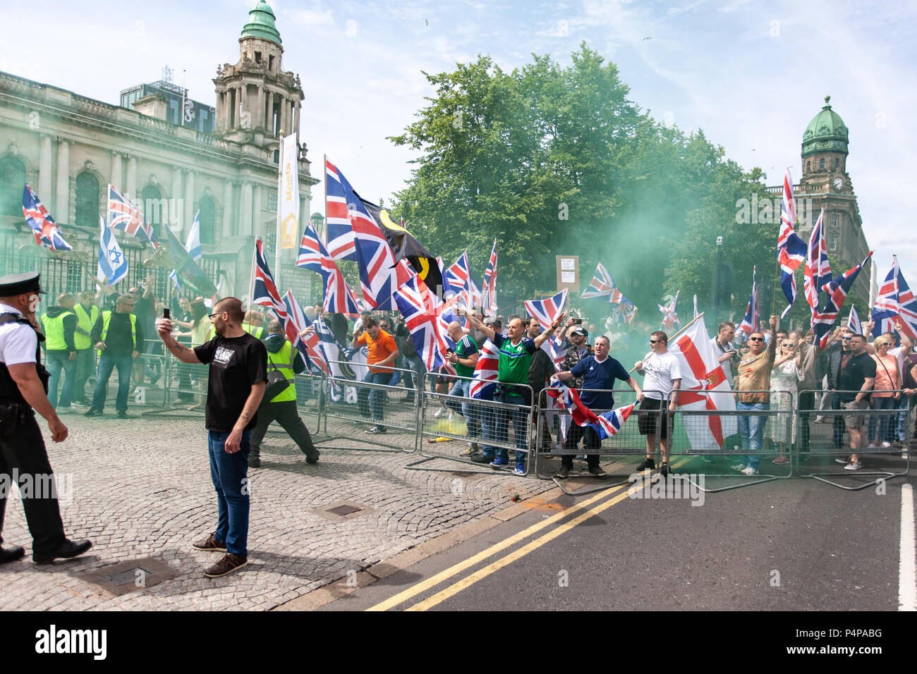 Belfast City Hall, Belfast, Northern Ireland. 23rd June 2018. Hundreds ...