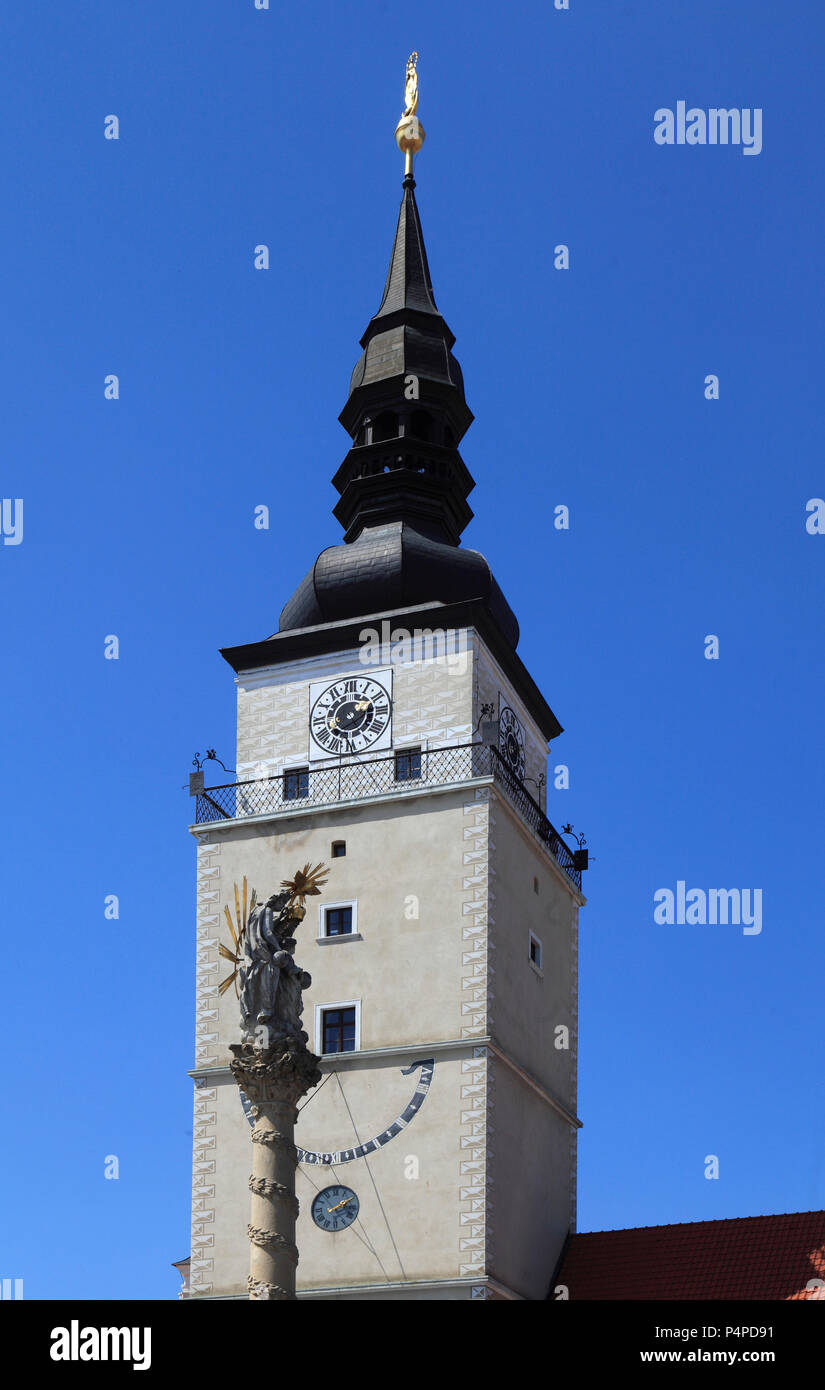Slovakia, Trnava, City Tower, Trinity Column Stock Photo - Alamy