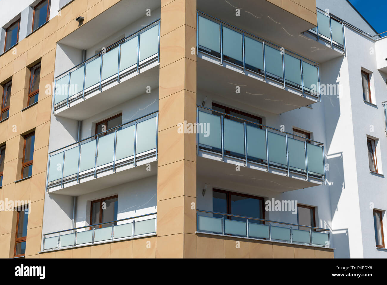 The balcony in a new block, architecture contemporary Stock Photo - Alamy
