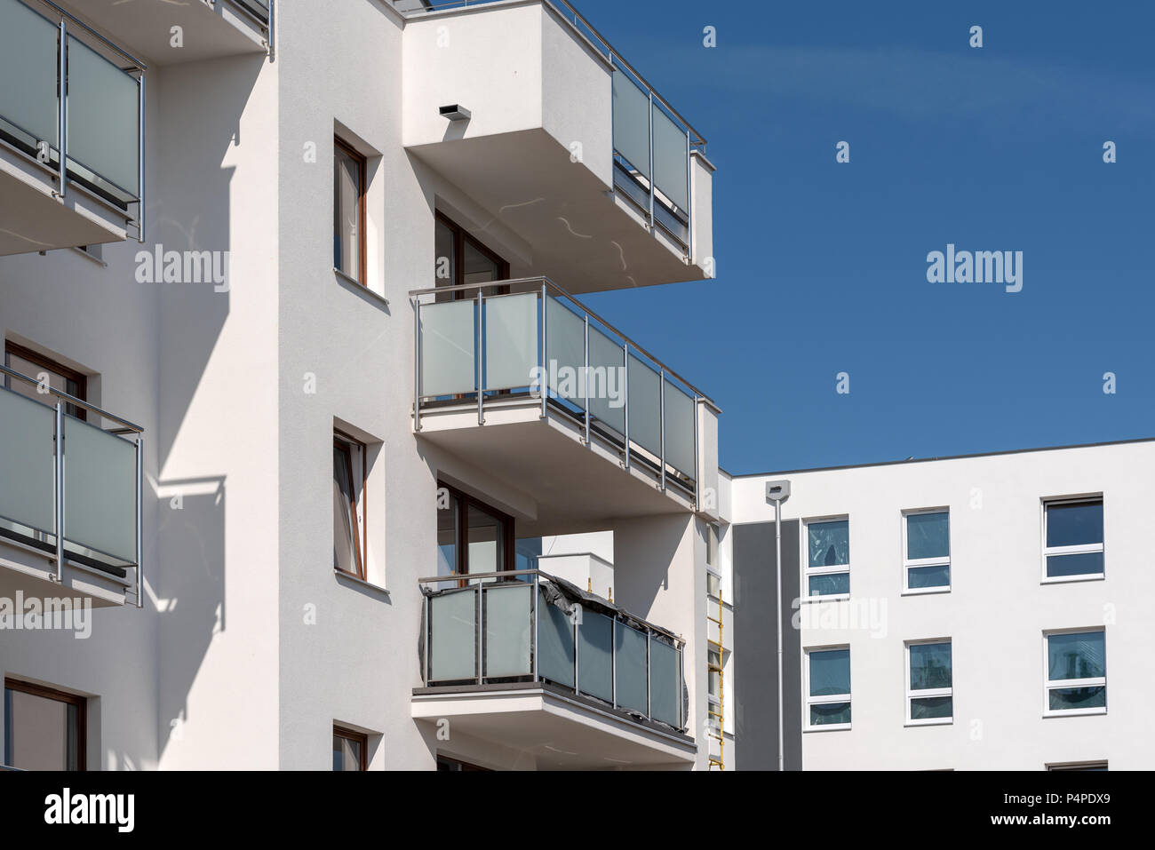 The balcony in a new block, architecture contemporary Stock Photo - Alamy
