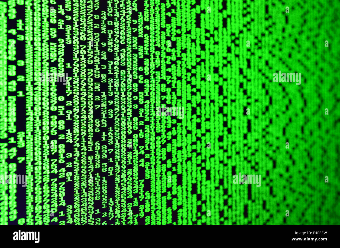 Macro of password selection on the monitor of the office computer. The ...