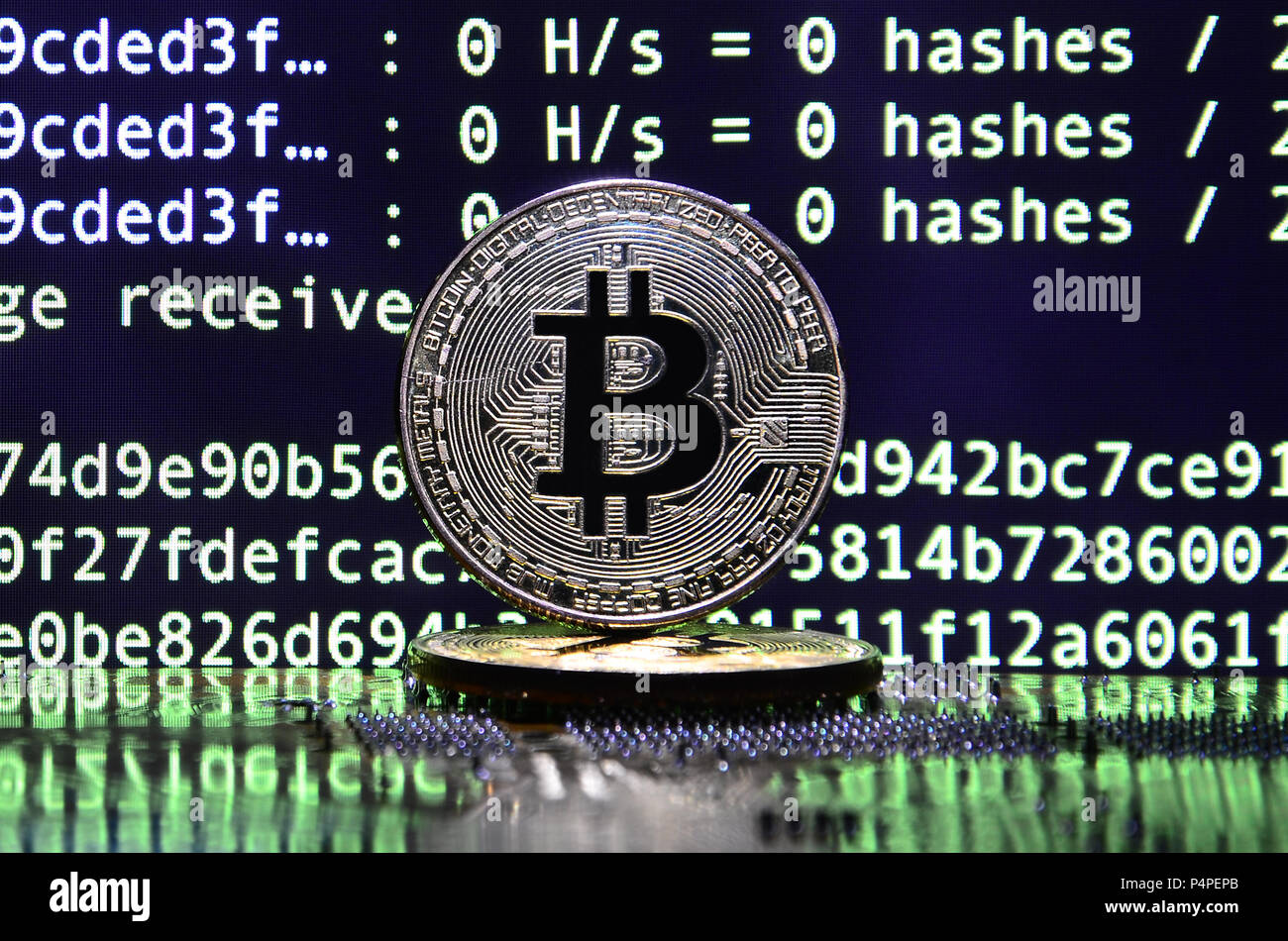 The digital process of cryptocurrency mining by using the GPUs ...