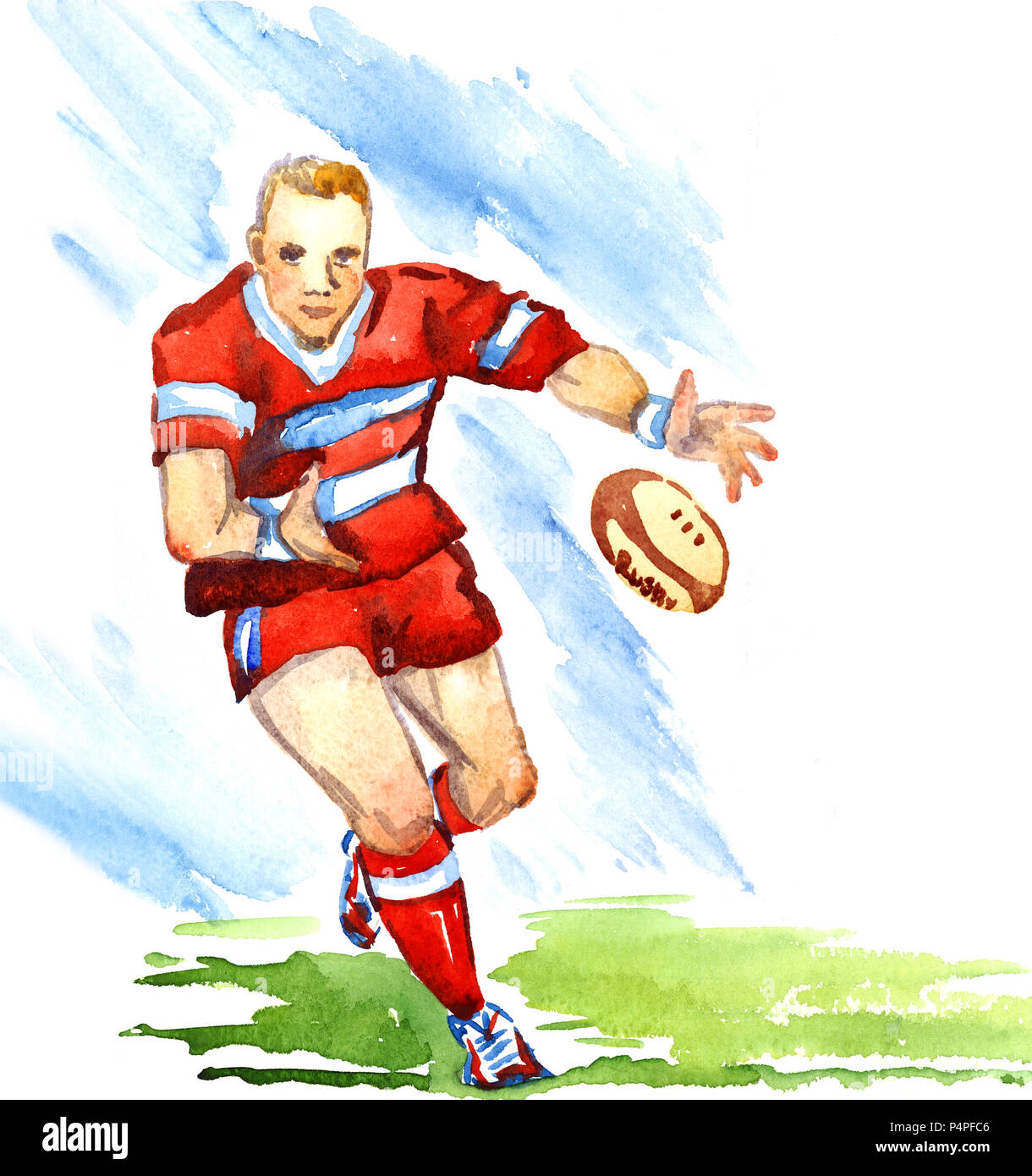 Red and white rugby shirt hi-res stock photography and images - Alamy