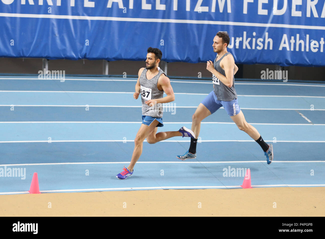 ISTANBUL, TURKEY - MARCH 04, 2018: Athletes running during Turkish ...