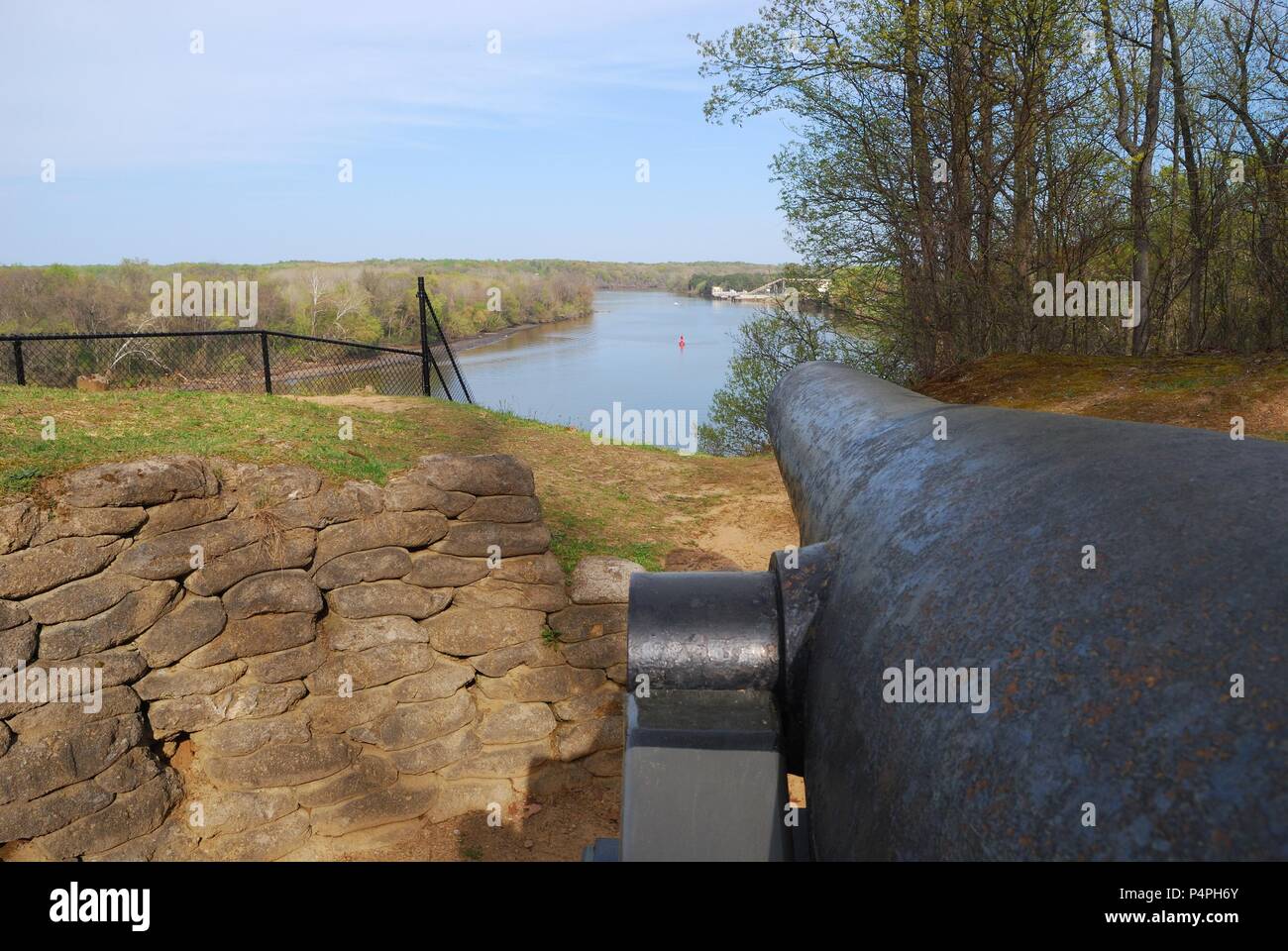 U.S. Civil War fort at Drewry's Bluff, also known as Fort Darling, on ...