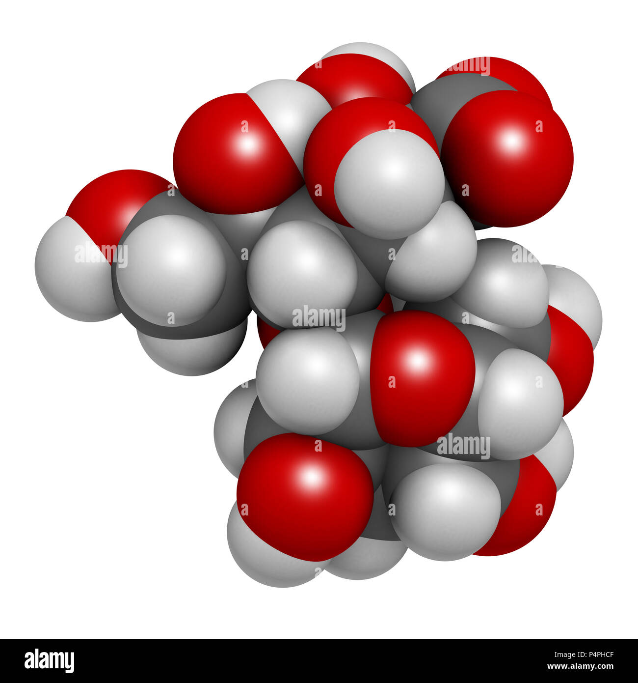 Lactobionic acid (lactobionate) molecule. Commonly used additive in ...