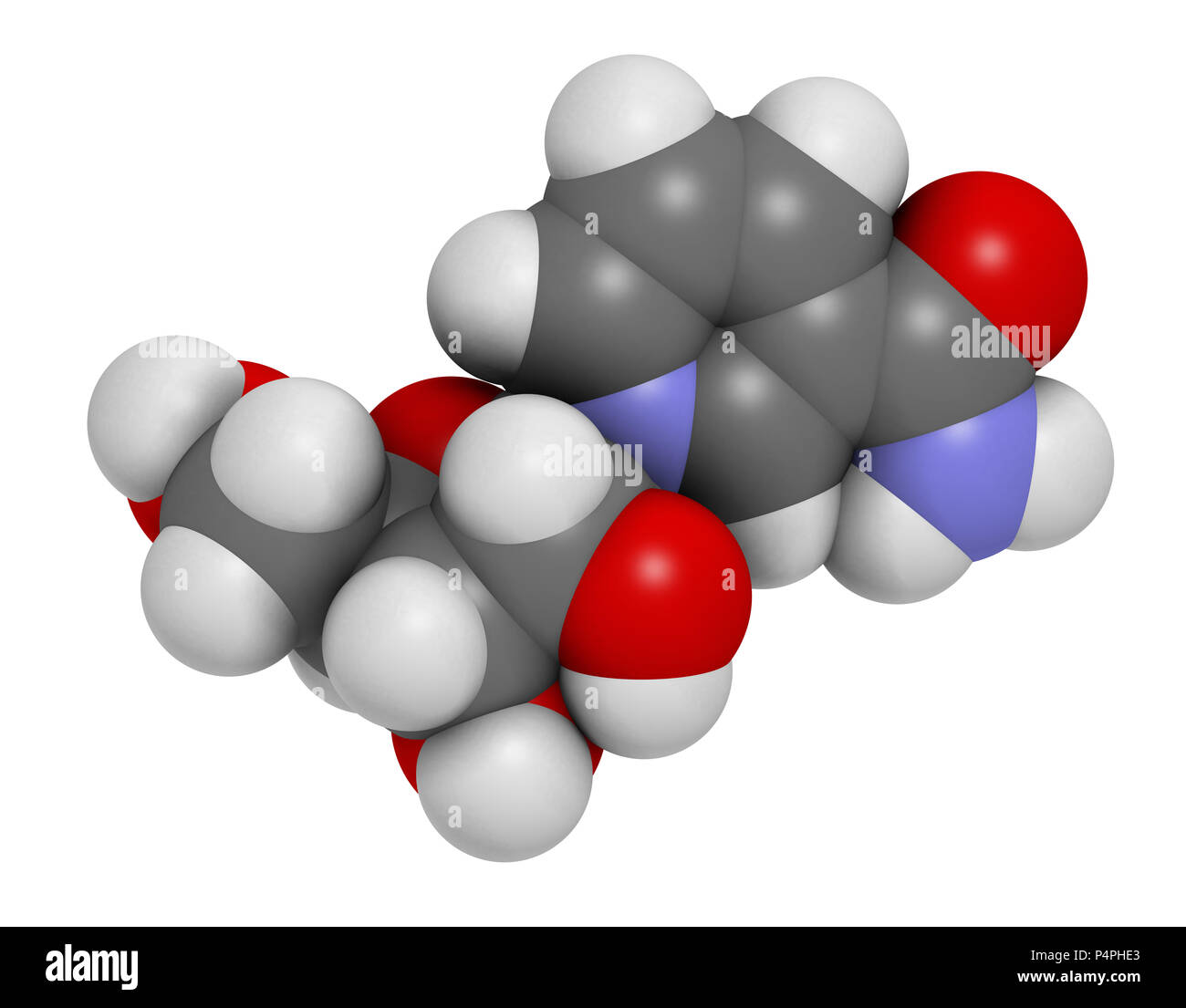 Nicotinamide riboside (NR) molecule. Precursor of nicotinamide adenine ...