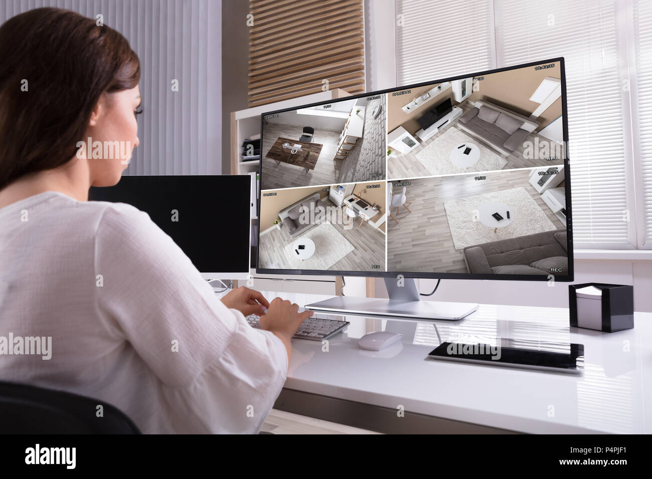 Close up footage woman using hi-res stock photography and images - Alamy