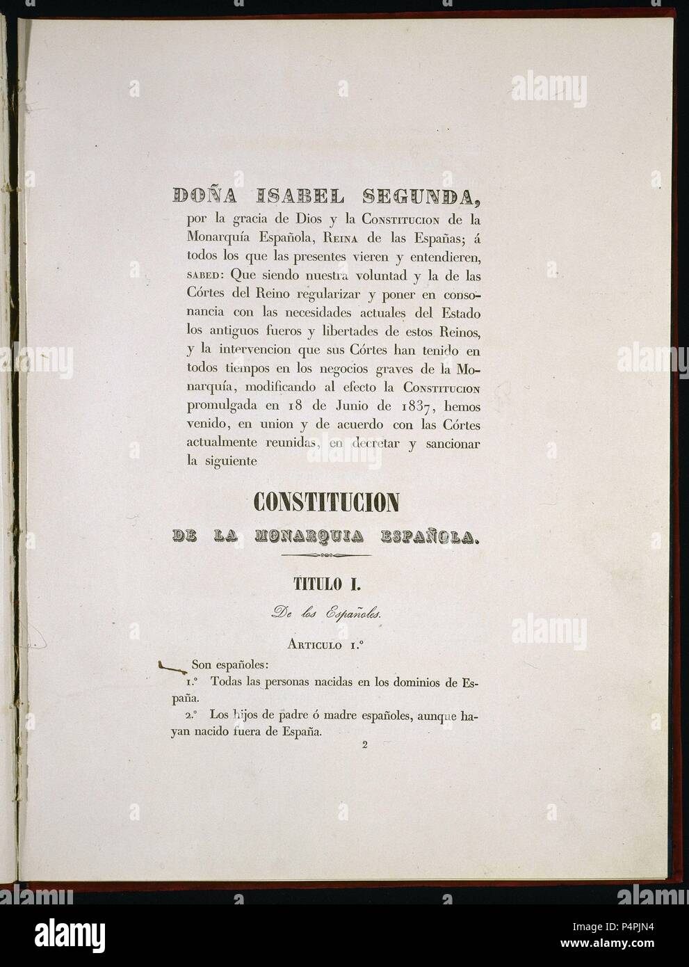 MODIFICACION DE LA CONSTITUCION DE 1837-PROMULGADA EL 18 DE JUNIO ...