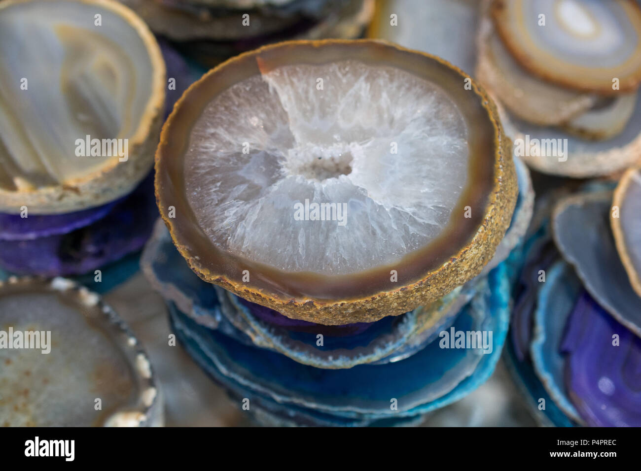 Cross section stalactite agate stone hi-res stock photography and ...