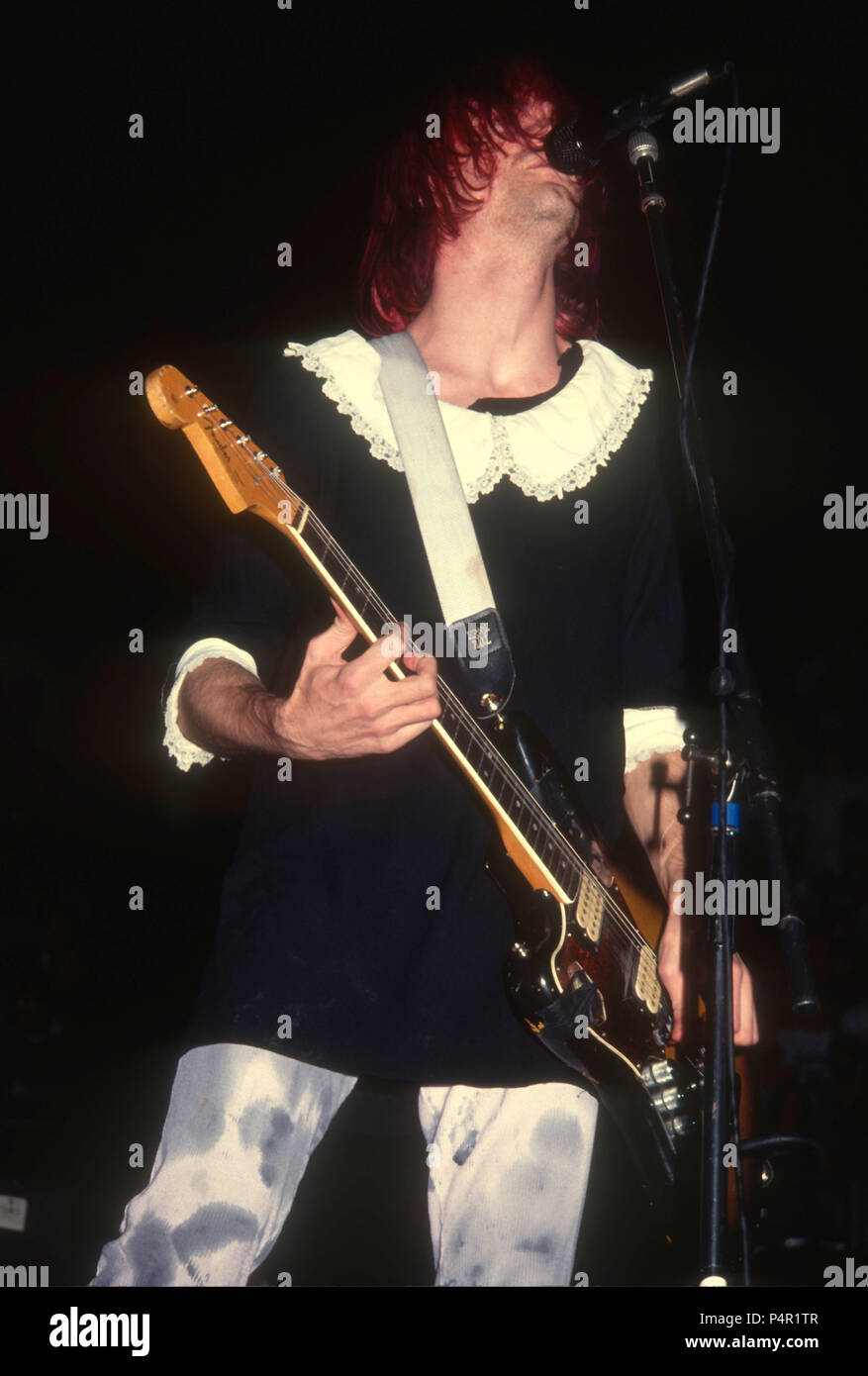 LOS ANGELES, CA - DECEMBER 27: Singer Kurt Cobain of Nirvana performs ...