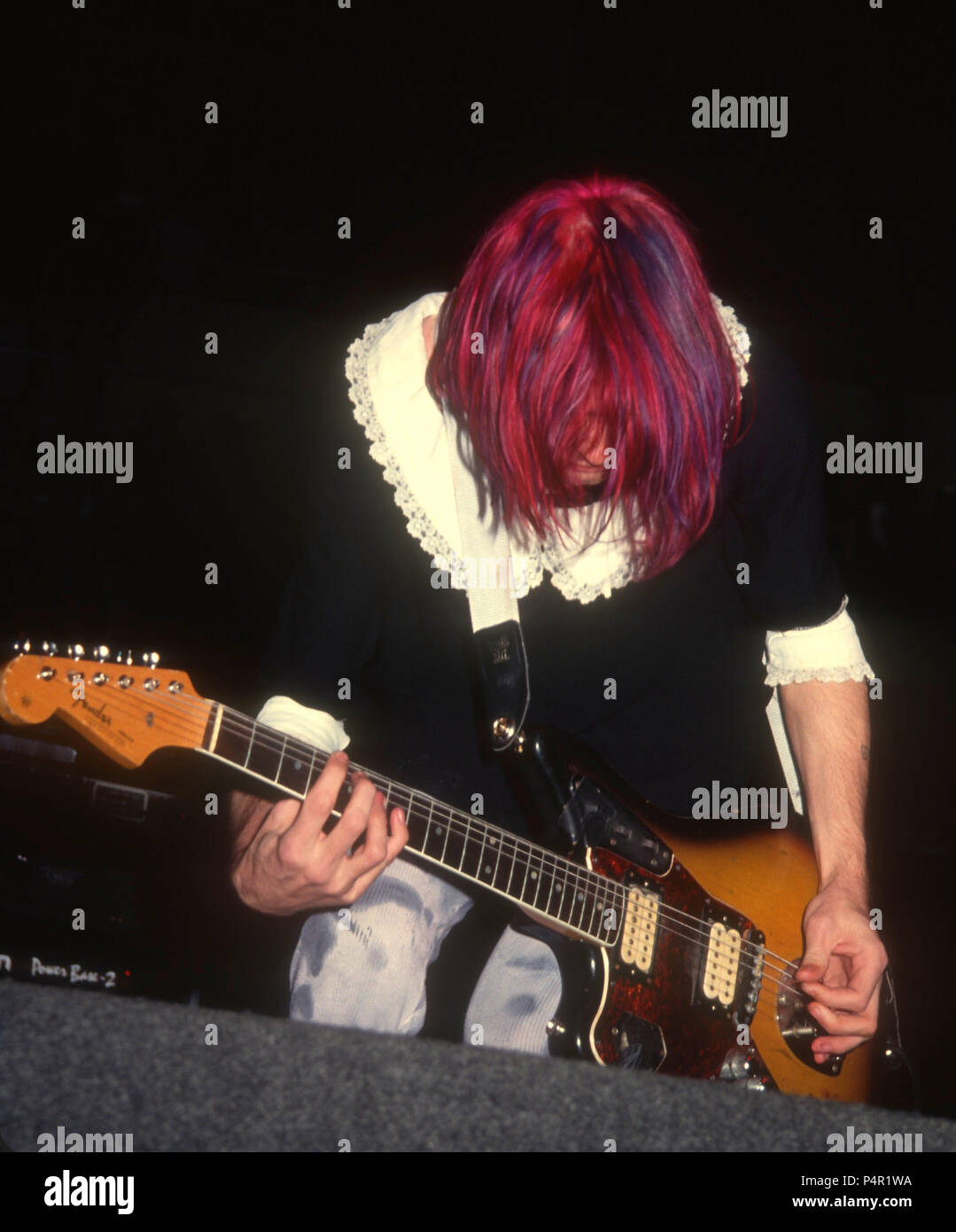 LOS ANGELES, CA - DECEMBER 27: Singer Kurt Cobain of Nirvana performs ...