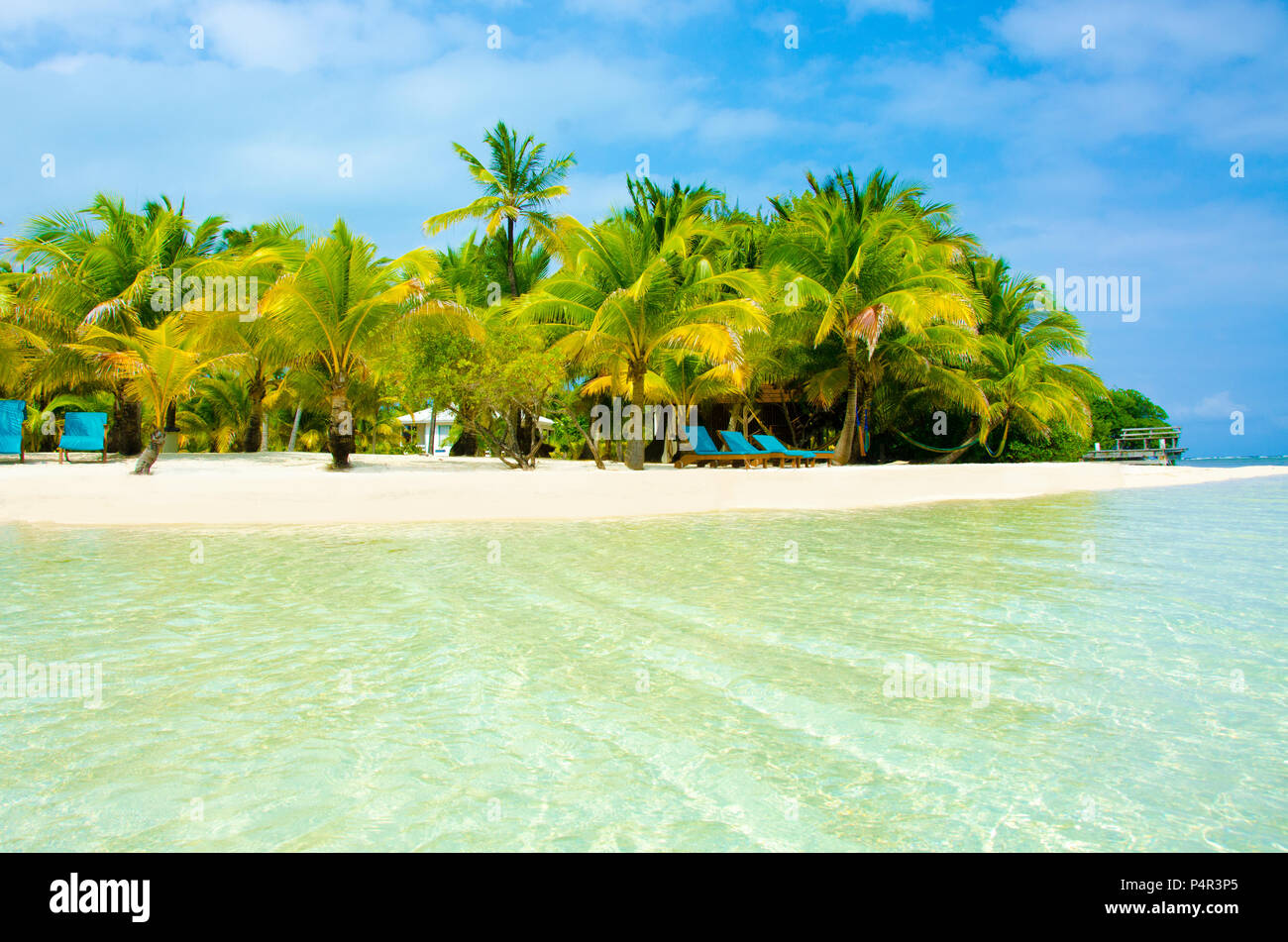 South Water Caye in Belize - small caribbean paradise island with ...